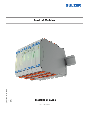 Sulzer BlueLinQ modules Installation Guide | Manualzz