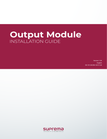 Suprema Output Module Installation Guide | Manualzz