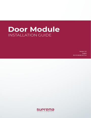 Suprema Door Module Installation Guide | Manualzz