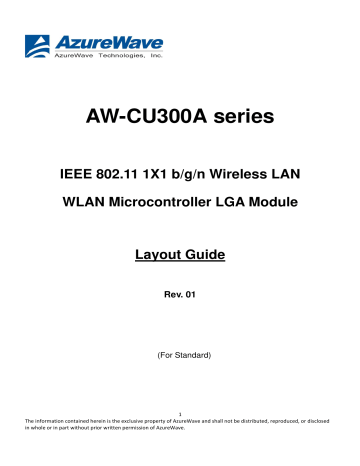 AW-CU300 V3 Guide - WLAN Microcontroller LGA Module | Manualzz