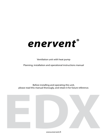 Enervent EDA EDX Operating & Installation Instructions | Manualzz
