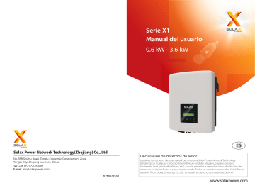 Solax X1 MINI G3 String Inverter Manual de usuario | Manualzz