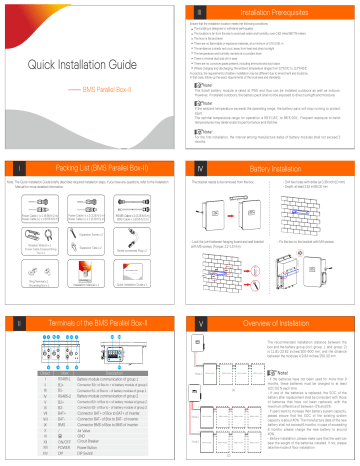 Solax BMS Parallel Box Battery Quick Installation Guide | Manualzz