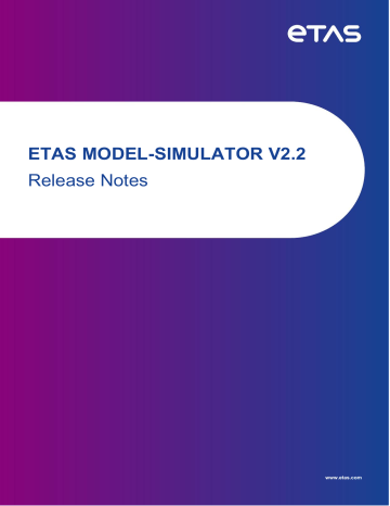 ETAS MODEL-SIMULATOR User Guide | Manualzz