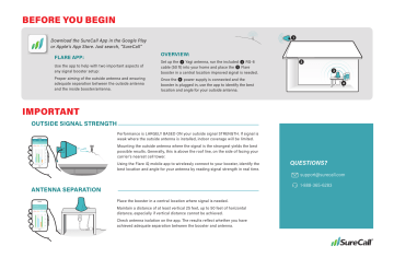 SureCall Flare 3.0 Cell Phone Signal Booster Instructions | Manualzz