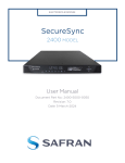 Safran SecureSync 2400 Master Clock System User Guide | Manualzz