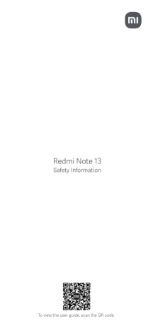 Xiaomi Redmi Note 13 Smartphone Benutzerhandbuch | Manualzz