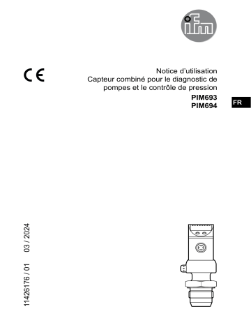 IFM PIM694 Pressure sensor Mode d'emploi | Manualzz