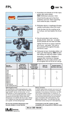 IMI FPL Installation Instructions | Manualzz
