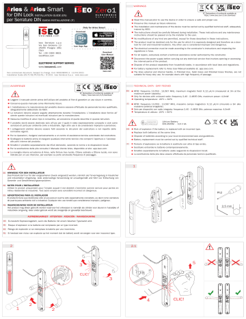 Iseo Aries & Aries Smart Installation Guide | Manualzz