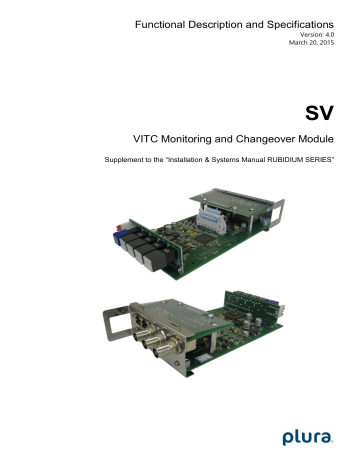 Plura RUB SV Owner's Manual | Manualzz