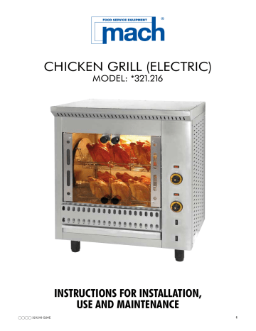 Mach 321216 Chicken Grill User Manual | Manualzz