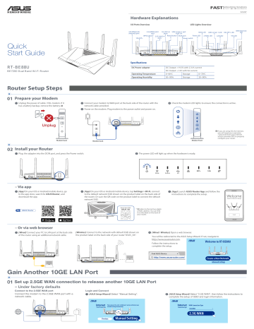 Asus RT-BE88U Business Mesh WiFi System Quick Start Guide | Manualzz