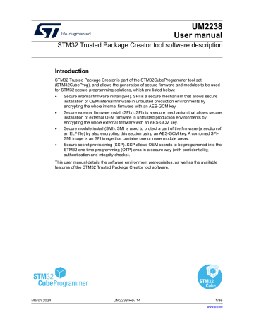 STM32CubeProg User Manual - Secure Firmware Generation Tool | Manualzz