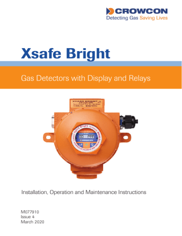 Crowcon Xgard Bright Fixed Gas Detector Manual - Download & View Online ...