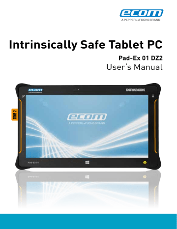 Ecom Pad-Ex® 01 DZ2 Tablet Instruction Manual | Manualzz