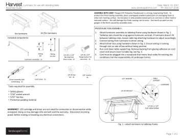 Landscape Forms Harvest Assembly Guide | Manualzz