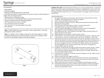 Landscape Forms Typology Ribbon Bench Installation Guide | Manualzz