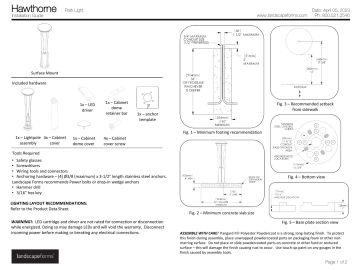 Hawthorne Path Light Installation Guide - Landscape Forms | Manualzz