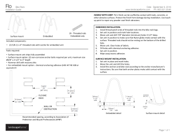 Landscape Forms Flo Bike Rack Installation Guide | Manualzz