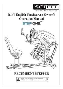 SCIFIT STEP ONE - Operation manual, Service manual, Owner's manual