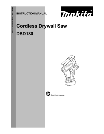 Makita DSD180 Instruction Manual - Cordless Drywall Saw | Manualzz