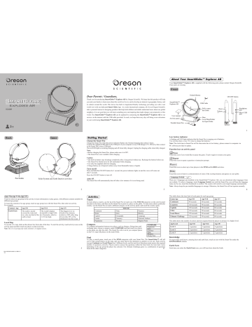 Oregon Scientific SG338R User Manual - Learn & Explore | Manualzz