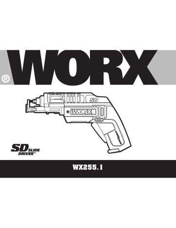 Worx WX255.1 Slide Driver Manual - Cordless Screwdriver | Manualzz