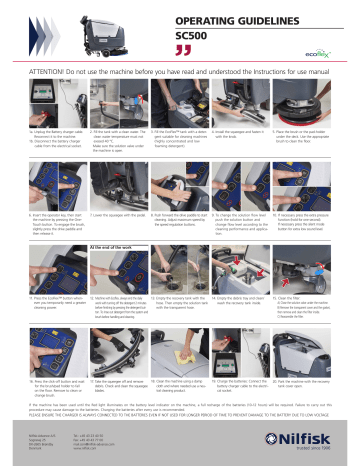 Nilfisk-Advance SC500 Operating Instructions | Manualzz