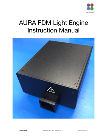 Lumencor AURA FDM Instruction Manual | Manualzz
