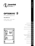 Invertek Drives OPTIDRIVE E3 User Manual | Manualzz