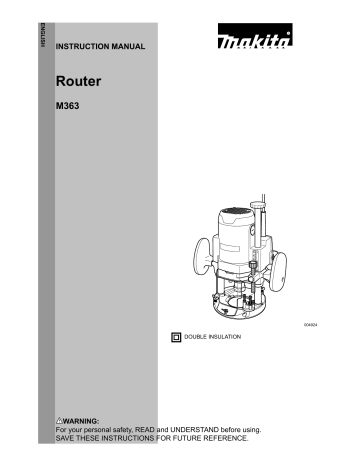 Makita M363 Router Instruction Manual | Manualzz