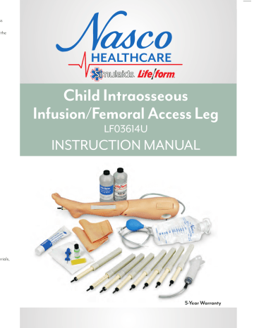 Nasco Life/form LF03614U Instruction Manual - Child Intraosseous ...