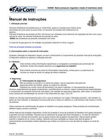 Manual do Proprietário D3000-04AT - AirCom | Manualzz