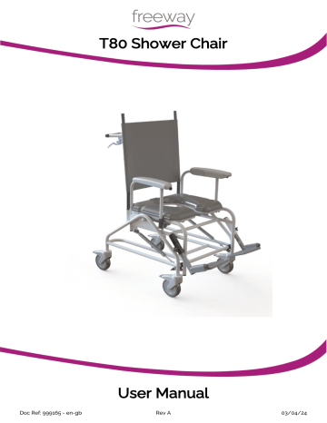 FREEWAY T80 Reclining Shower Chair Manual | Manualzz