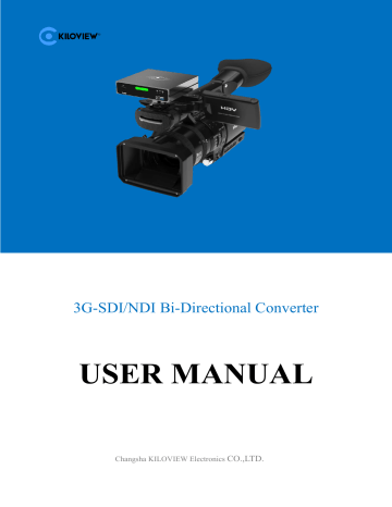 KILOVIEW FULL NDI-N3 User Manual | 3G-SDI/NDI Converter | Manualzz