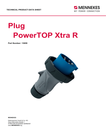 MENNEKES Plug PowerTOP Xtra R Product Info | Manualzz