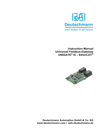 Deutschmann UNIGATE IC EtherCAT Manual | Manualzz