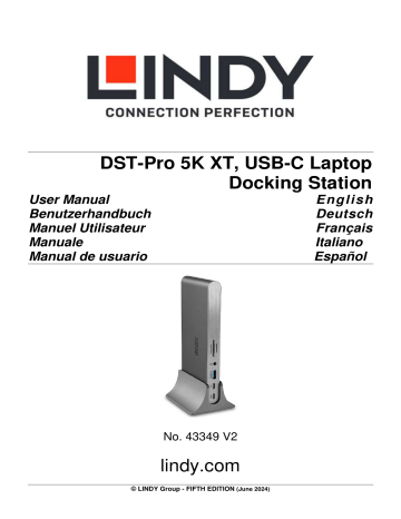 Lindy DST-Pro 5K XT, USB-C Laptop Docking Station Manual | Manualzz