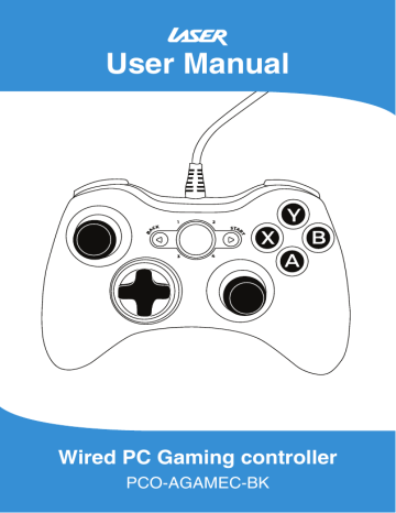 Laser PCO-AGAMEC-BK Wired PC Gaming Controller User Manual | Manualzz