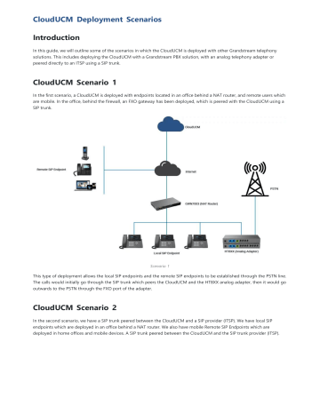 Grandstream UCM6302 CloudUCM Deployment Scenarios User Guide | Manualzz