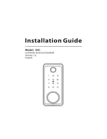 Xiamen D02 Lock Body American Deadbolt Installation Guide | Manualzz