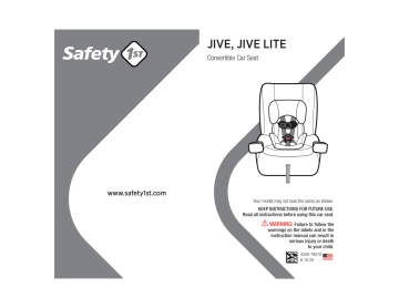 Safety 1st Jive Manual - 2 in 1 Convertible Car Seat User Guide | Manualzz
