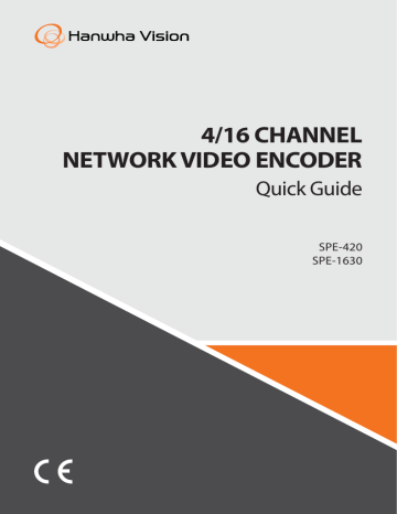 Hanwha Vision SPE-420 Network Video Encoder User Guide | Manualzz