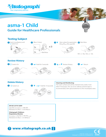 Vitalograph asma-1 Child Respiratory Monitor User Guide | Manualzz