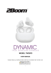 2Boom TWS970 Dynamic True Wireless Earbuds User Manual | Manualzz
