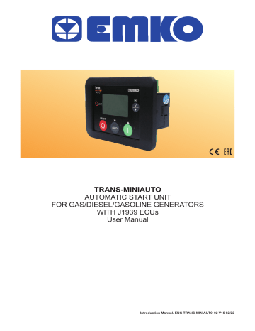 EMKO Trans-MiniAUTO Automatic Genset Controller User Manual - Download ...
