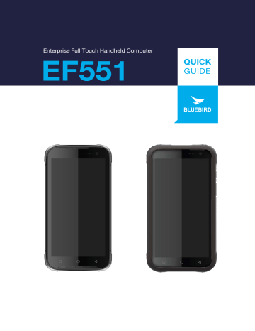 Bluebird EF551 Rugged Handheld Computer Quick Guide | Download EF551 Manual | Manualzz
