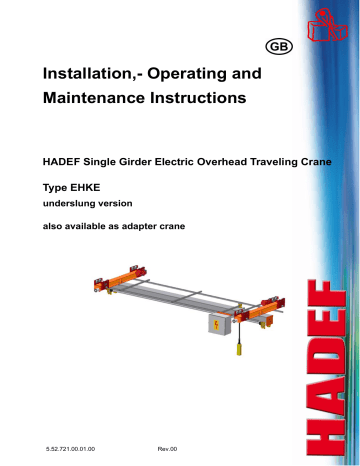 HADEF EHKE Crane Owner's Manual - Read Online & Download | Manualzz