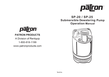 Patron SP25 Submersible Pump Manual - Download & Read Online | Manualzz